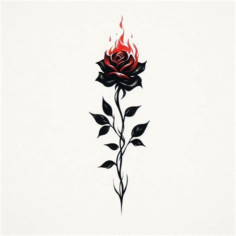 Pin By Tattoo On พินโดยคุณ Dark Roses Tattoo Fire Tattoo Burning Rose
