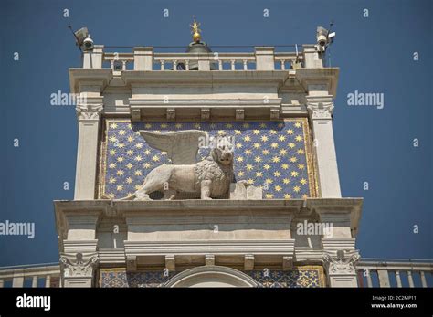 Detail Of The Winged Lion Of Saint Mark In The Statue Of St Marks