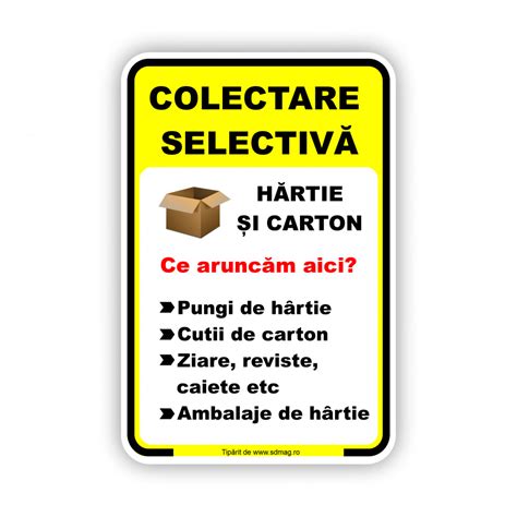 G140 Semn Indicator Colectare Selectiva Hartie Si Carton Tabla Aluminiu Autocolant Sau Pvc