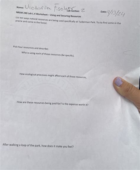 Solved Name Uictoria Fischer Lab Section 2 Nrsm 240 Lab
