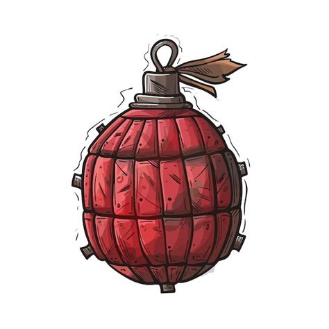 Premium Vector Grenade Cartoon Illustration
