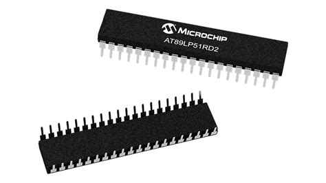 Microchip At89lp51rd2 20pu 8bit 8051 Microcontroller At89lp 20mhz 64 Kb Flash 40 Pin Pdip Rs