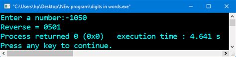 program in c to print reverse of a given number in different ways 100