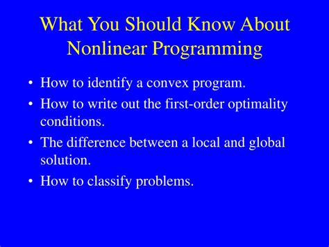 ppt lecture 9 nonlinear programming models powerpoint presentation id 464607