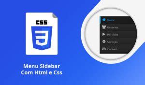 Menu Sidebar Html E Css Menus Html Prontos