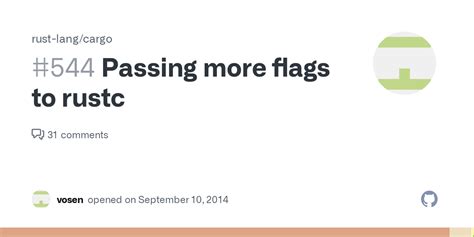 Passing More Flags To Rustc Issue Rust Lang Cargo GitHub