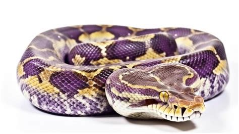 Premium AI Image A Python Snake Is Shown On A White Background