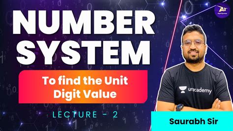 find the unit digit value i number system by saurabh sir youtube