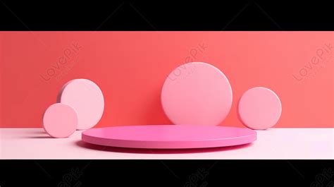 네온 핑크 3d 미니멀리즘 평면도 제품 디스플레이기하학적 모양 배경 포함 미니멀 배경 기하학 배경 레이 배경 이미지