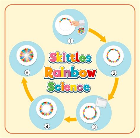 Premium Vector Rainbow Skittles Science Experiment