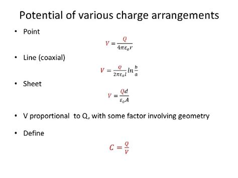 Capacitance And Laplaces Equation Capacitance Definition Simple Capacitance
