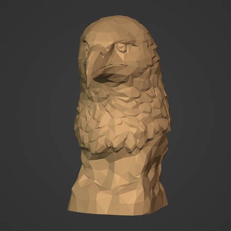 3d File Low Poly Eagle Bust・3d Printable Model To Download・cults