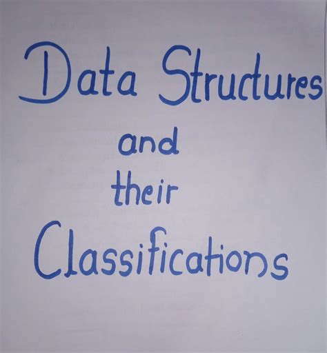 Solution Data Structures And Their Classifications Studypool