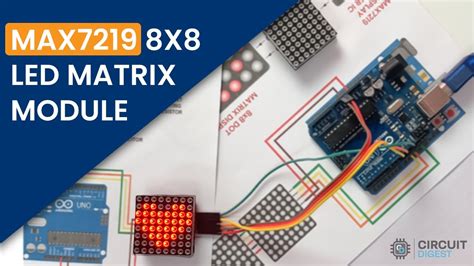 max7219 8x8 led matrix basics working circuit simulation