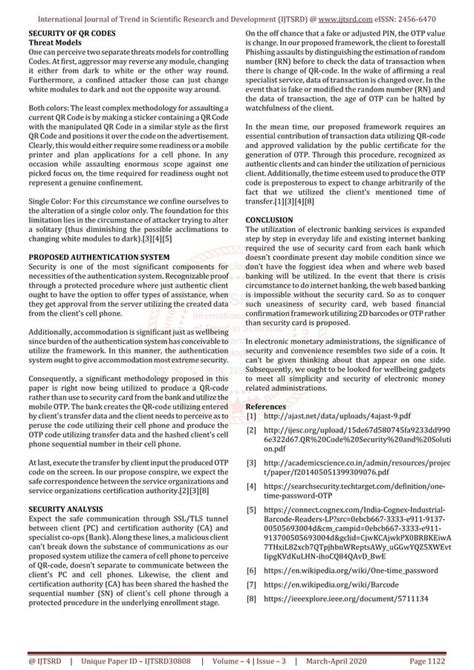 E Authentication System With Qr Code And Otp Pdf Internet Computing