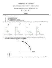 Practice Final Exam With Answers Pdf UNIVERSITY OF WYOMING DEPARTMENT OF ECONOMICS AND