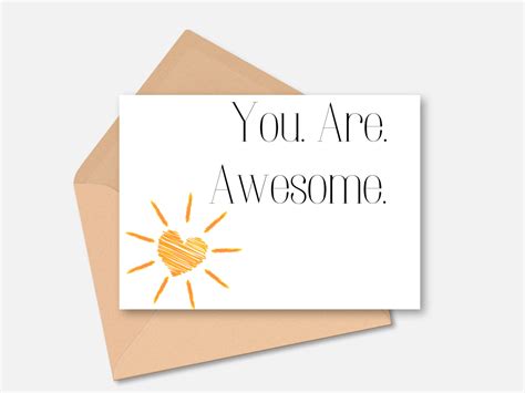 You Are Awesome Thank You Card Etsy