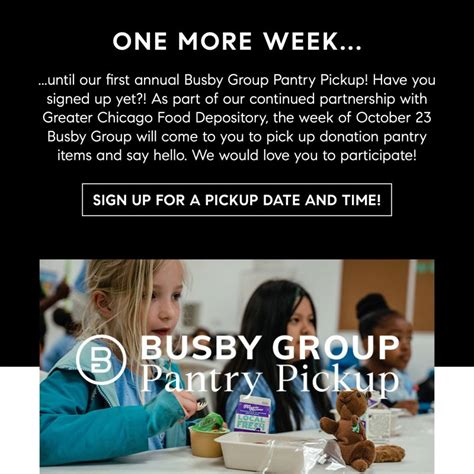Michaela Cavanagh On Linkedin Less Than 1 Week Until The Busby Group Pantry Pickup If You Are