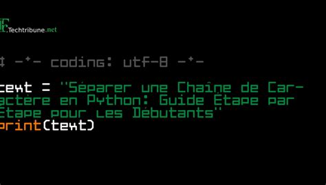 séparer une chaîne de caractère en python guide Étape par Étape pour