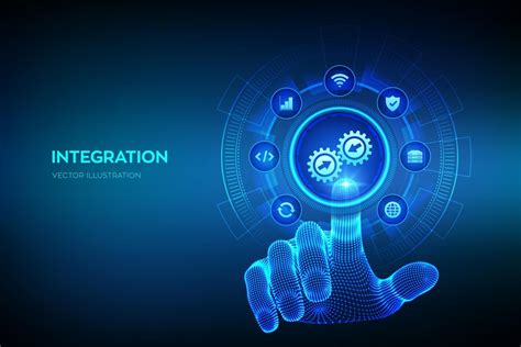 Premium Vector Integration Data System System Integration Concept On