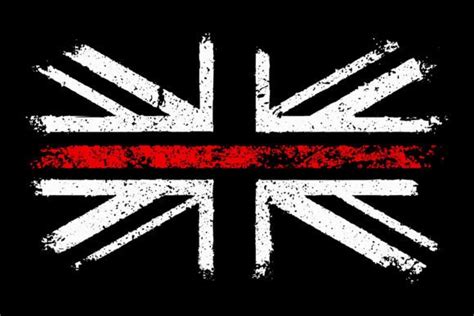 United Kingdom Flag With A Thin Red Line Graphic By Crafts Station