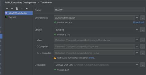 Windows Working Cmakemingw Configuration Stopped Working The C