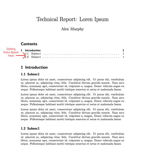 Table Of Contents How To Avoid Spaces Other Than Paragraph While Using Parskip Package TeX