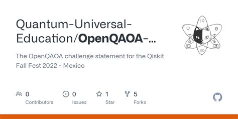 Github Quantum Universal Educationopenqaoa Challenge Qiskit Fall Fest 2022 Mexico The