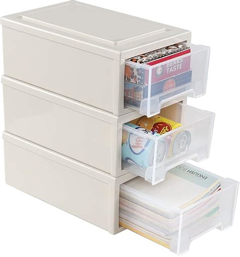 Readsky Cajones De Plástico Apilables De 6 L Cajonera De Plástico 3
