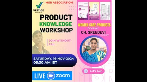 Product Knowledge Workshop By Sree Devi Madam Youtube
