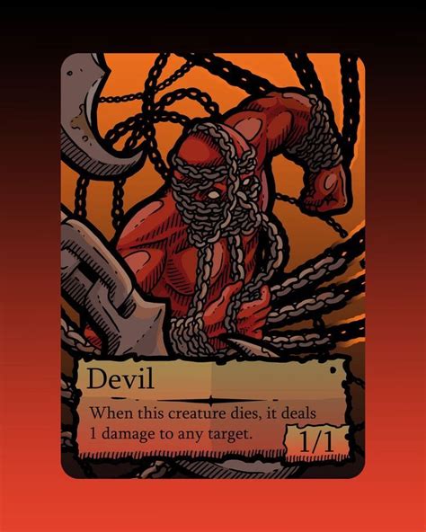 Mtg Dandd Adventures In The Forgotten Realms Devil Token By Samuel