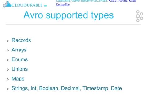 Avro Tutorial Records With Schema For Kafka And Hadoop Ppt