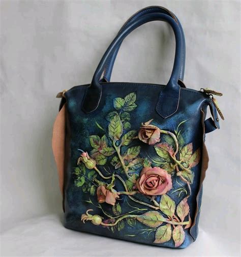 Сумка кожаная " vintage roses" – заказать на Ярмарке Мастеров – IE779RU ...