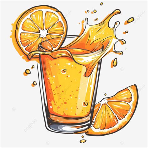 오렌지 스플래시 주스 만화 주황색 튀김 주스 Png 일러스트 및 이미지 에 대한 무료 다운로드 Pngtree