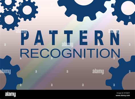 Pattern Recognition Sign Concept Illustration With Dark Blue Gear Wheel