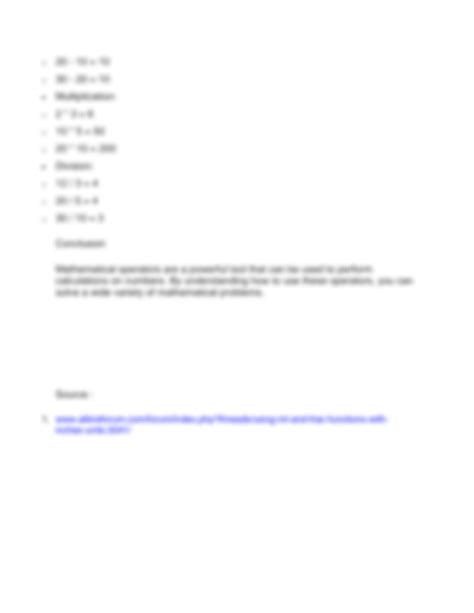 Solution How To Use Mathematical Operators To Perform Calculations