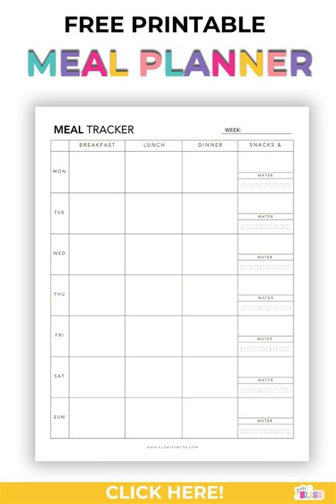 Free Printable Meal Planner Artofit