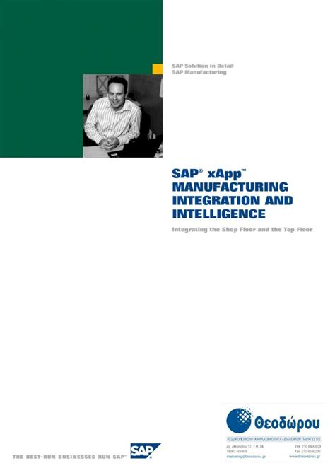 pdf sap® xapp™ manufacturing integration and · pdf filesap solution