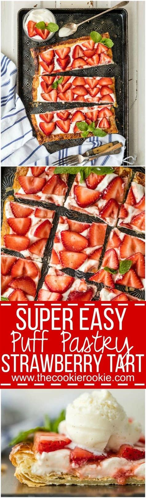 Strawberry Tart Recipe Puff Pastry Tart The Cookie Rookie®