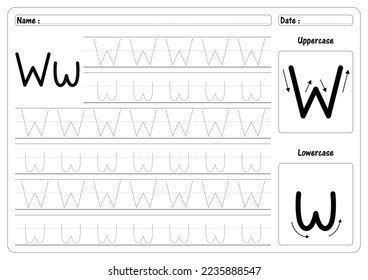Tracing Letter S Worksheet Vector Alphabet Stock Vector Royalty Free
