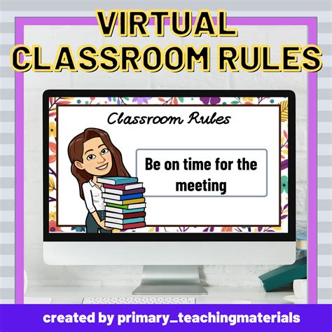 Virtual Classroom Rules For Distance Learning Editable Powerpoint Classroom Rules Distance
