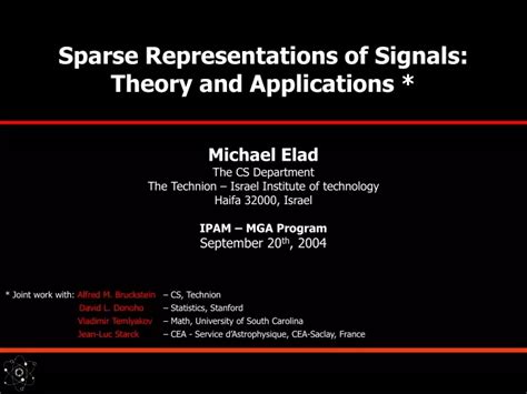 ppt sparse representations of signals theory and applications