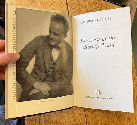 The Case Of The Midwife Toad Von Koestler Arthur Very Good Hardcover 1971 First Edition