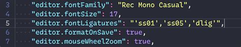 OpenType Features Does Not Get Applied In VS Code For Recursive Versions Issue