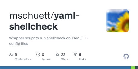 Github Mschuettyaml Shellcheck Wrapper Script To Run Shellcheck On Yaml Ci Config Files