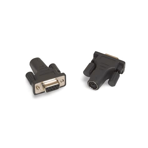 1in Ps2 Female Mouse To Db9 Female Serial Port Adapter Ps2 Mini Din 6 Black