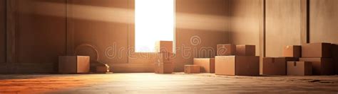 Empty Boxes In The Room Stock Image Image Of Packaging 280283129