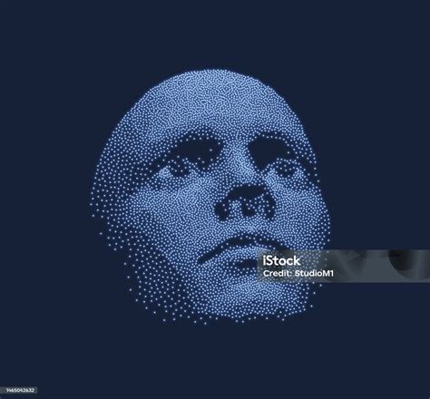 Ai 인간의 얼굴을 형성하는 네트워크 기술 및 로봇 공학 개념 익명의 소셜 마스킹 사이버 범죄 및 사이버 보안 벡터 일러스트레이션 인공지능에 대한 스톡 벡터 아트 및 기타