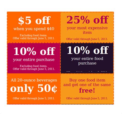 29 Word Coupon Templates