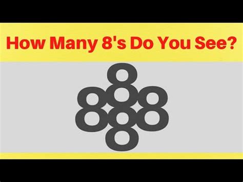 How many 8s do you see in this picture | Viral Picture Puzzle - YouTube